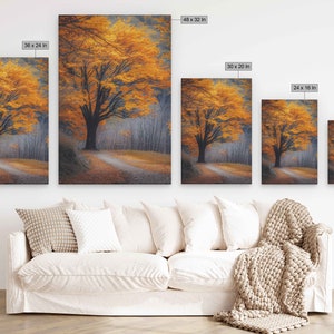 Giant Maple Tree With Fall Foliage Wall Art Canvas Print, Autumn Colors ...