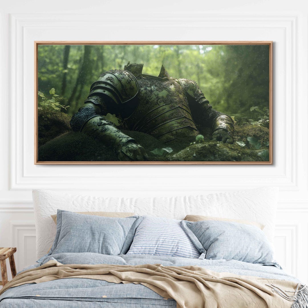 Ancient Armor in Woodland Glade, Wall Art Canvas Print - Etsy