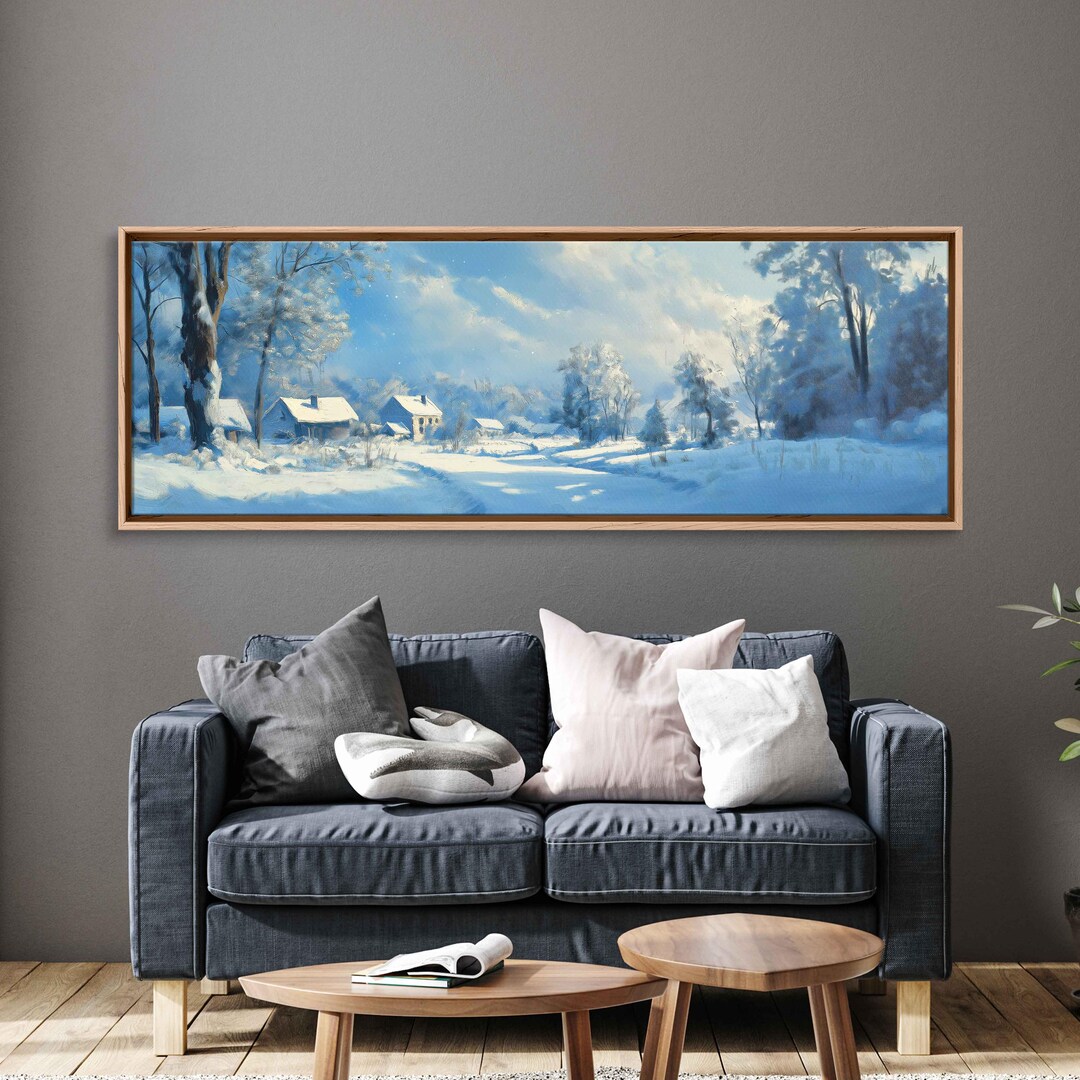 Snowy Townscape Aftermath, Wall Art Canvas Print - Etsy