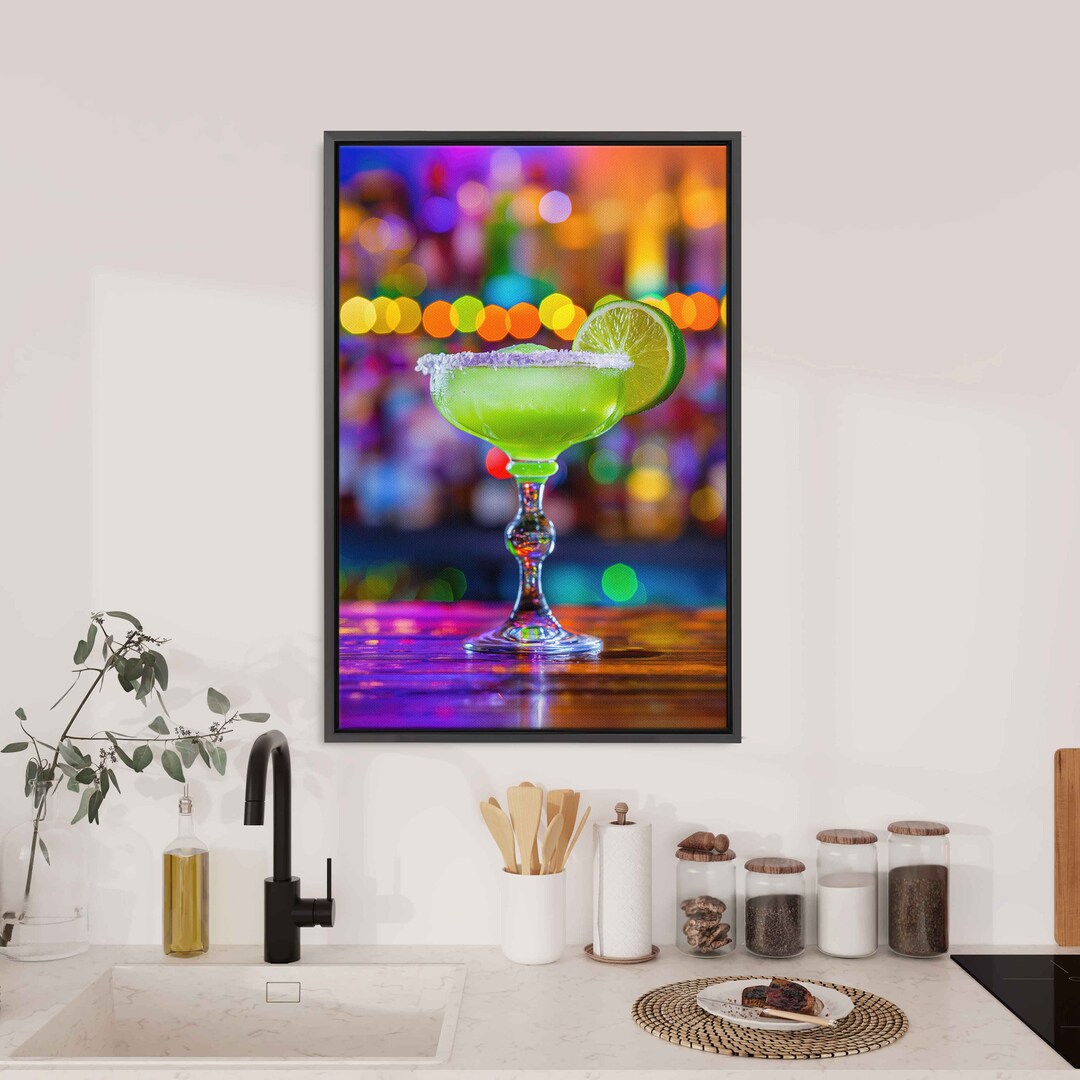 Scrumptious Margarita Photo, Vibrant Color, Canvas Wall Art Print ...