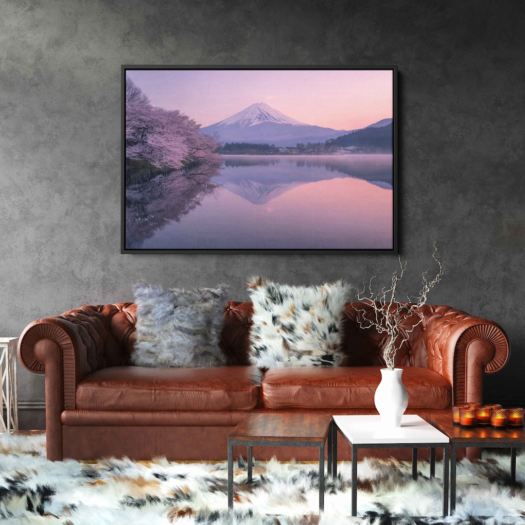 Mount Fuji at Sunset Award Winning Photo Wall Art Canvas Print, Cherry ...