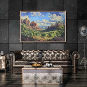 Cathedral Rock Sedona Arizona Broad Landscape Wall Art Canvas Print ...