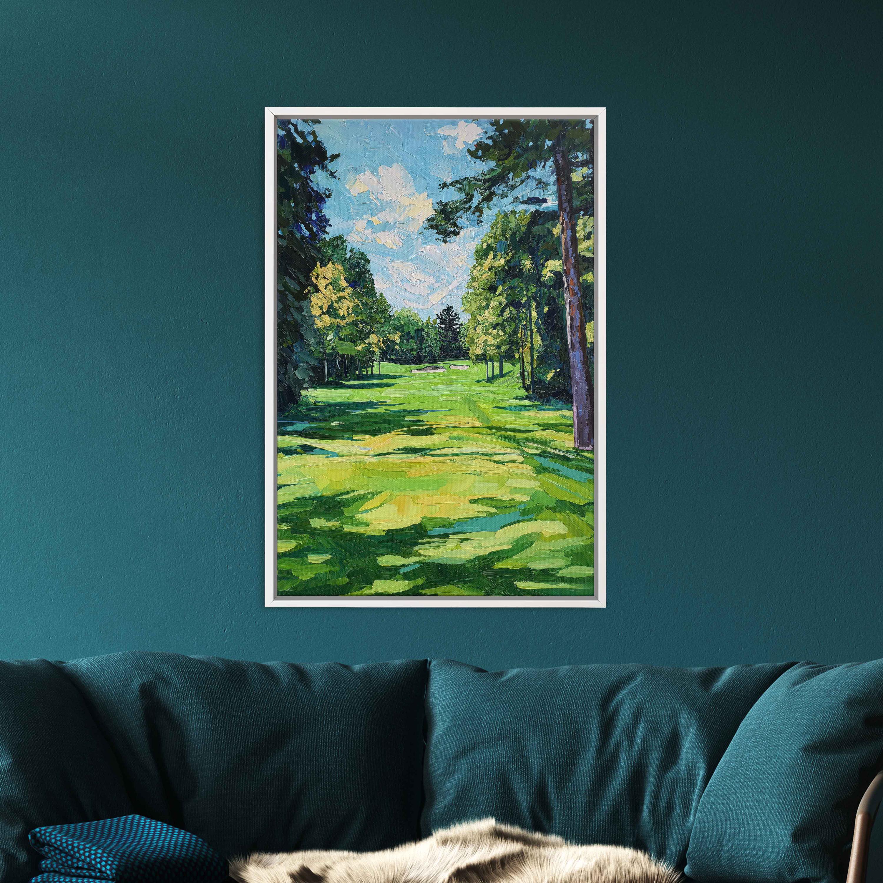 Merion Golf Course Oil Wall Art Canvas Print, Picturesque Fairways ...