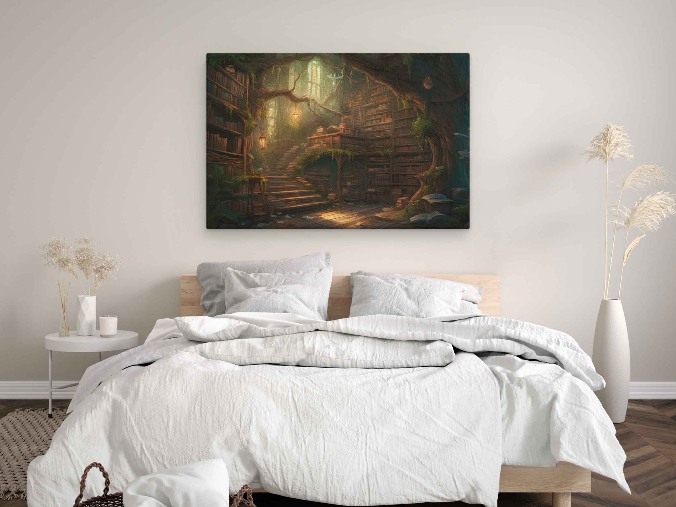 Magical Tree Library in Enchanted Forest. Secret Reading Nook - Etsy