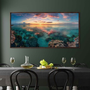 Florida Keys Shoreline During Sunset Wall Art Canvas Print, Aquatic ...
