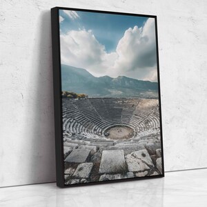 Ancient Greek Amphitheater Ruins Wall Art Canvas Print, Dramatic Sky ...
