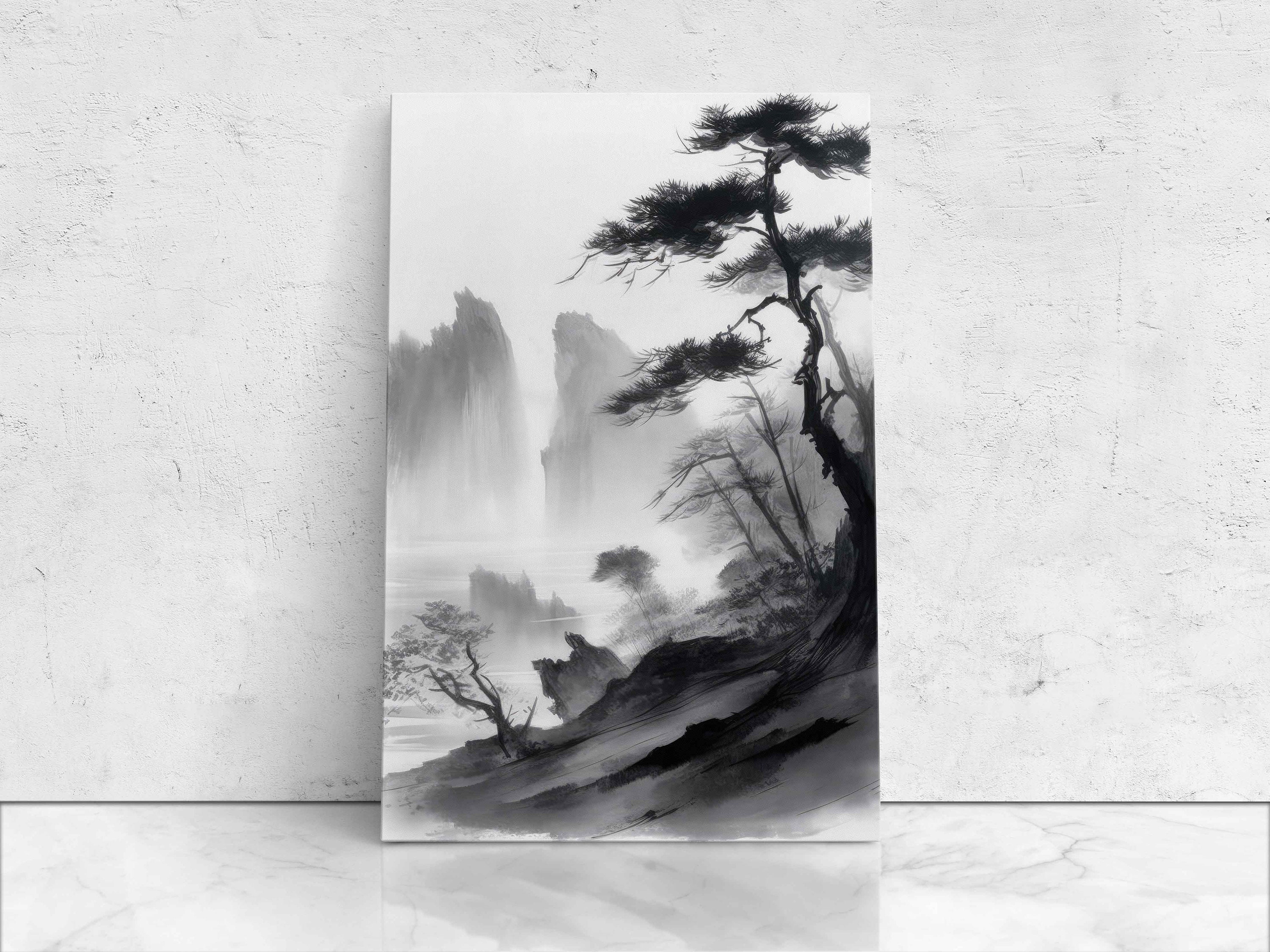 Black And White Landscape Painting Landscape Paintings & Artwork For