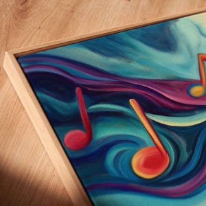 Musical Notes Dancing in Color, Wall Art Canvas Print - Etsy