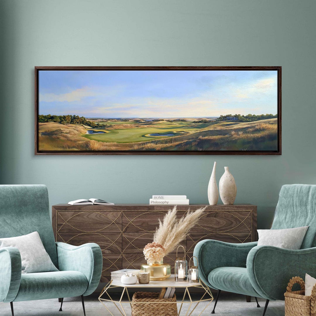 Prairie Dunes Golf Course Oil Wall Art Canvas Print, Picturesque ...