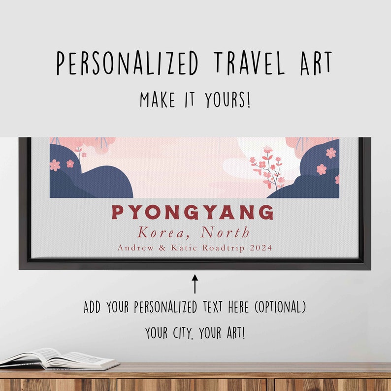 Pyongyang Korea, North Acrylic Painting Travel Art, Framed Canvas Wall ...