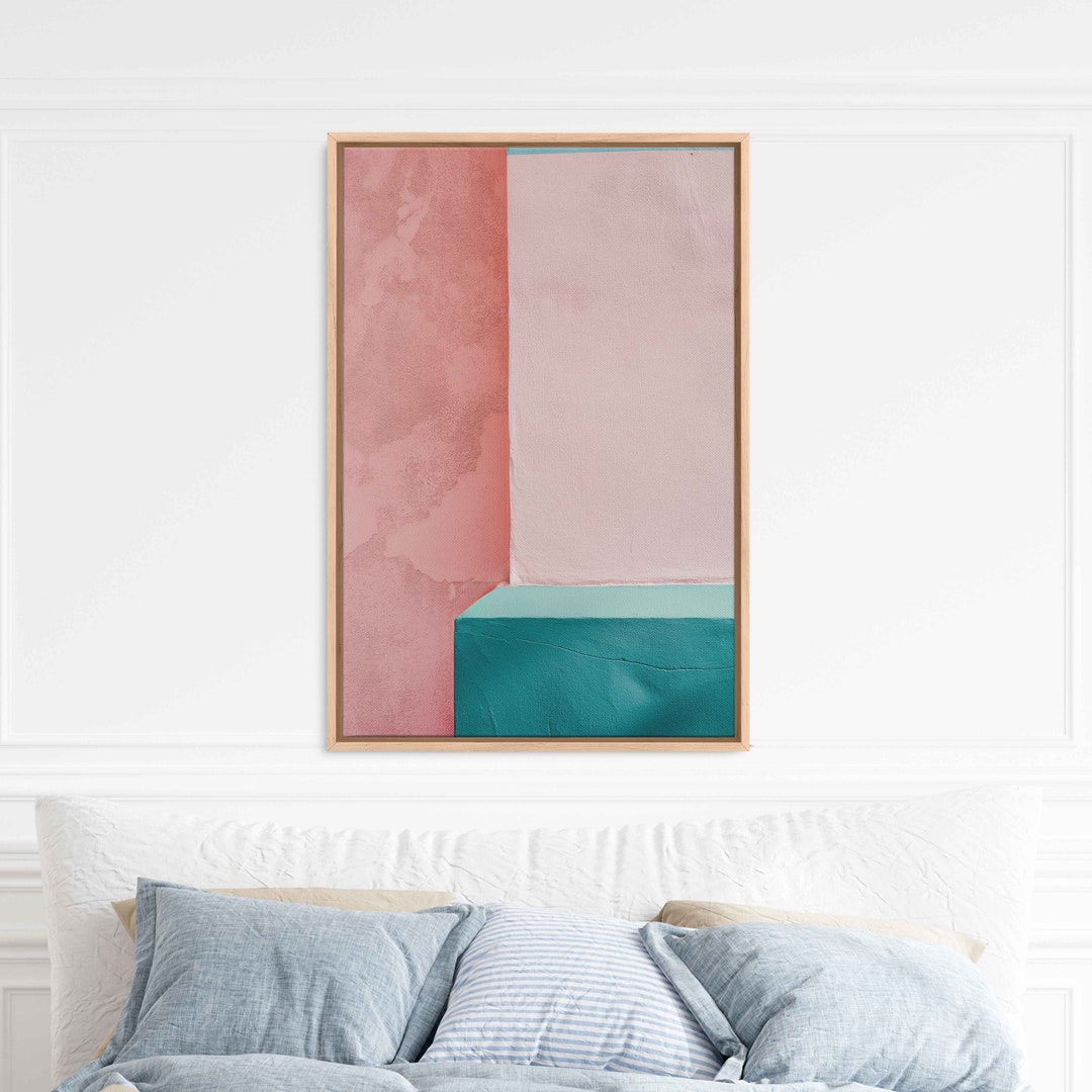 Minimalist Trendy Abstract Pastel Colors Wall Art Canvas Print ...