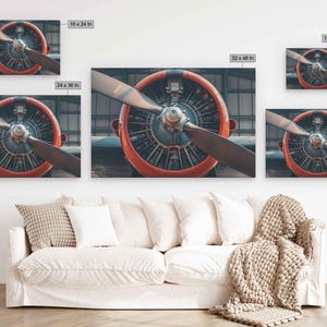 Vintage Airplane Propeller Acrylic Wall Art Canvas Print, Gift for ...
