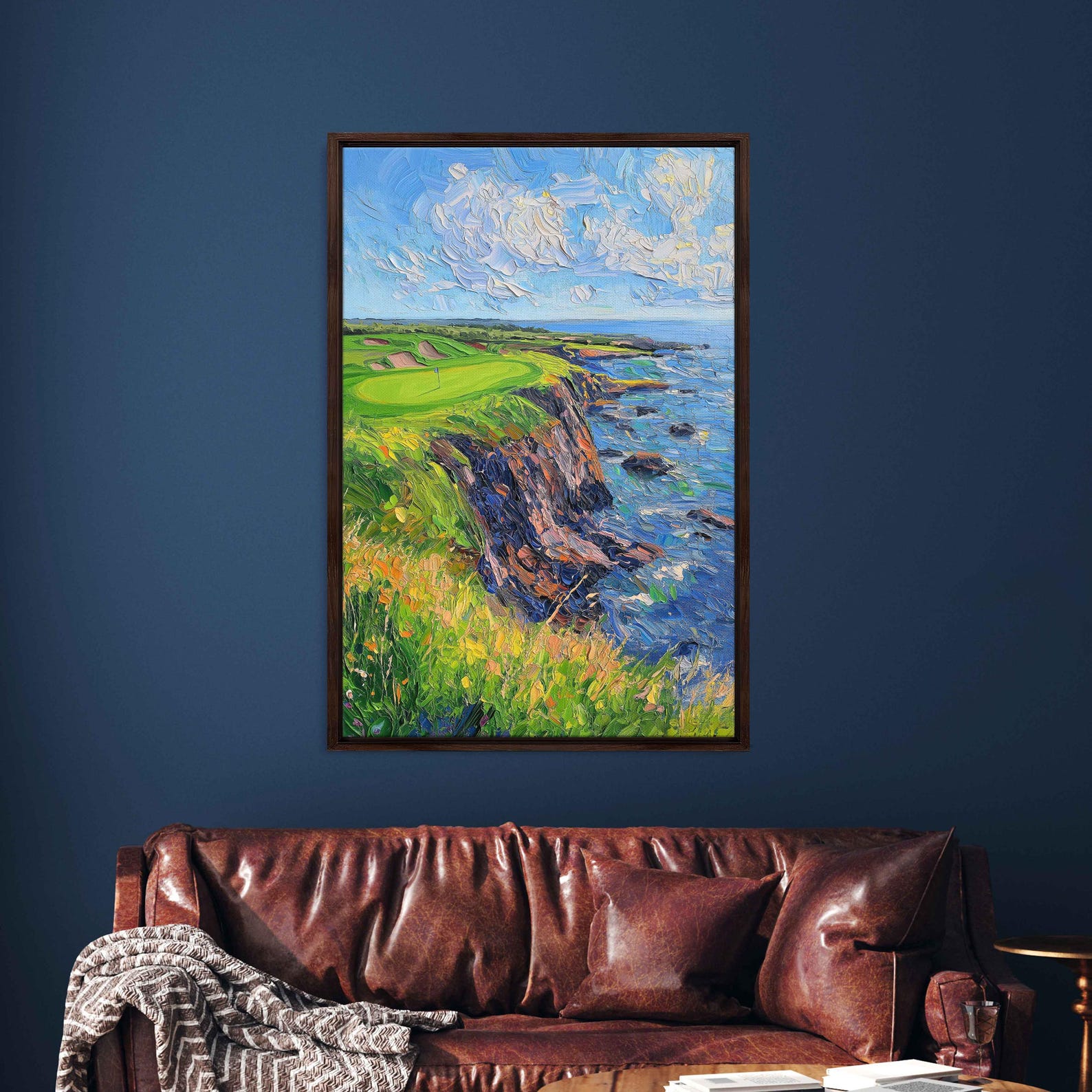 Royal Portrush Golf Course Acrylic Wall Art Canvas Print, Impressionist ...