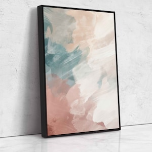 Soft Muted Pastel Color Brush Strokes Minimalist Abstract Wall Art ...