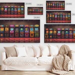 Arcade Wall Art, Panoramic Art, Extra Large Wall Art, Canvas Print ...