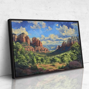 Cathedral Rock Sedona Arizona Broad Landscape Wall Art Canvas Print ...