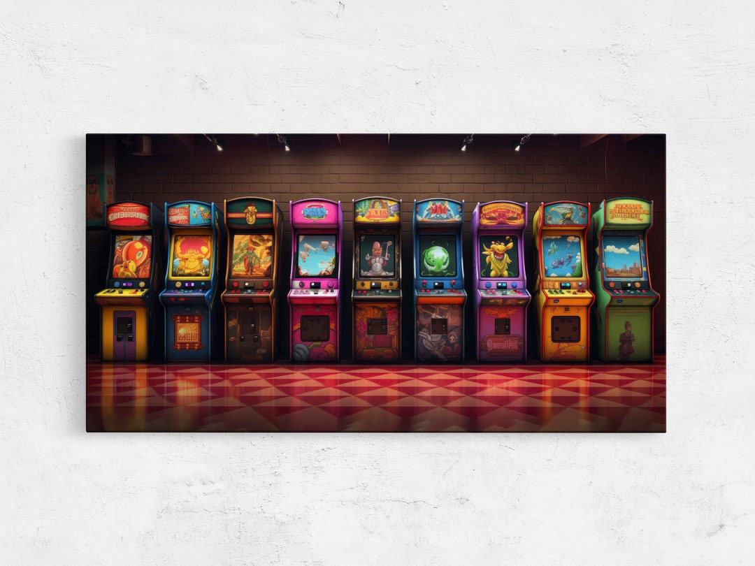 Arcade Wall Art, Panoramic Art, Extra Large Wall Art, Canvas Print ...