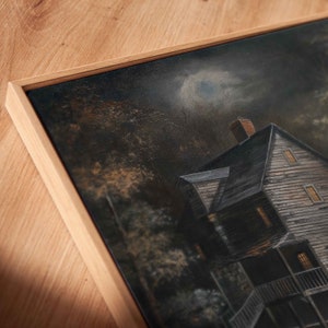 Spooky Old Haunted Mill With Waterwheel Wall Art Canvas Print, Flowing ...