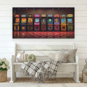 Arcade Wall Art, Panoramic Art, Extra Large Wall Art, Canvas Print ...