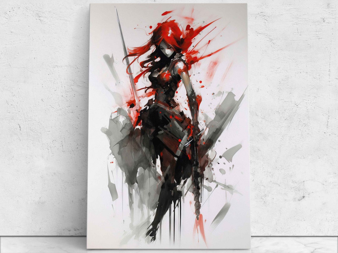 Martial Arts Female Warrior Dual-wielding Daggers, Dynamic Movement ...