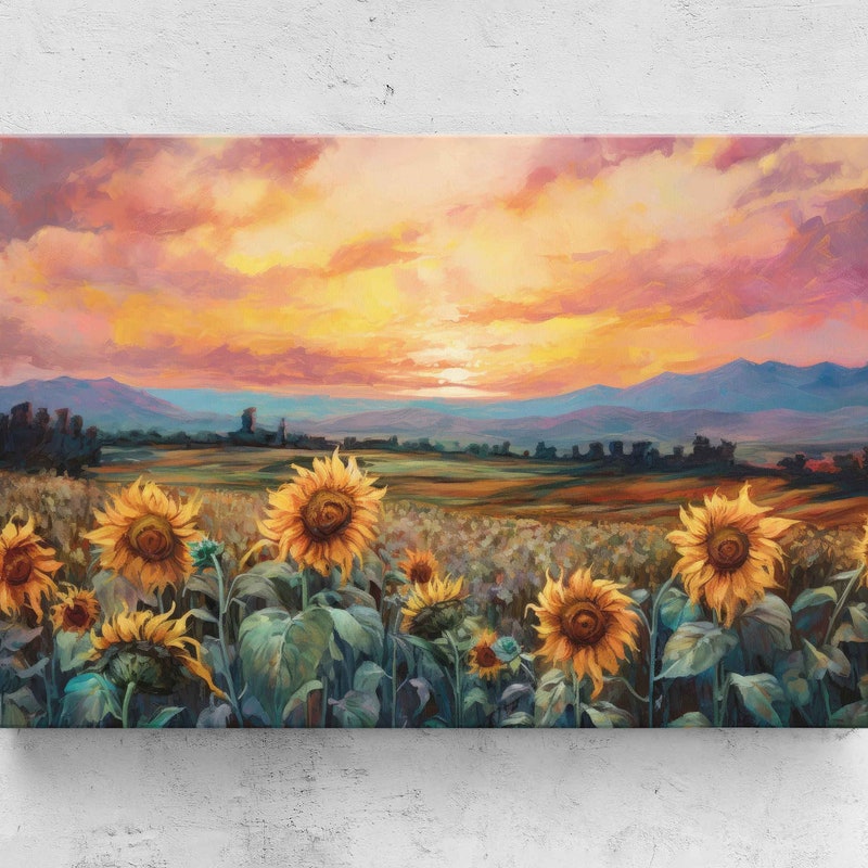 Sunflower Canvas - Etsy