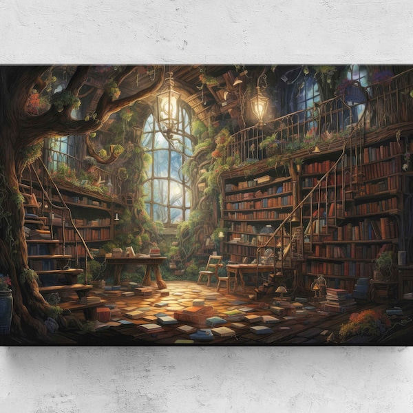 Library Wall Art - Etsy