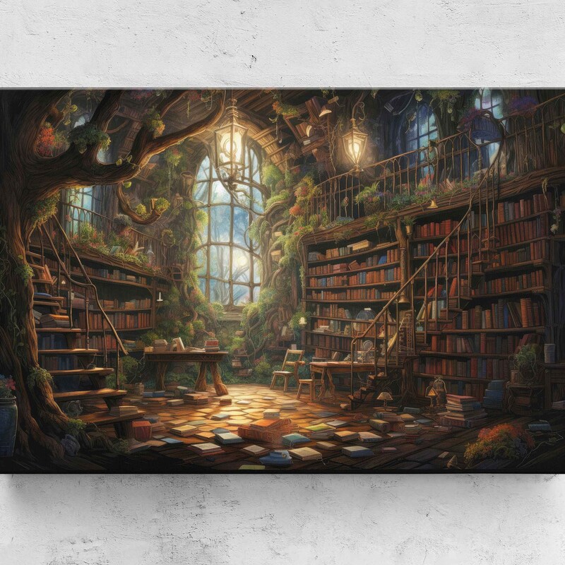 Library Wall Art - Etsy