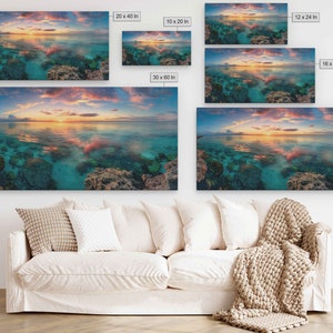 Florida Keys Shoreline During Sunset Wall Art Canvas Print, Aquatic ...
