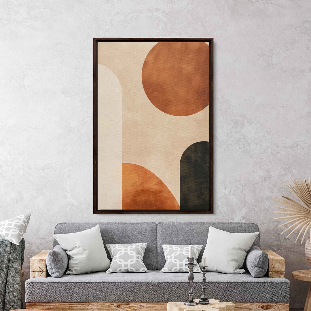 Neutral Desert Color Boho Style Wall Art Canvas Print, Minimalist ...
