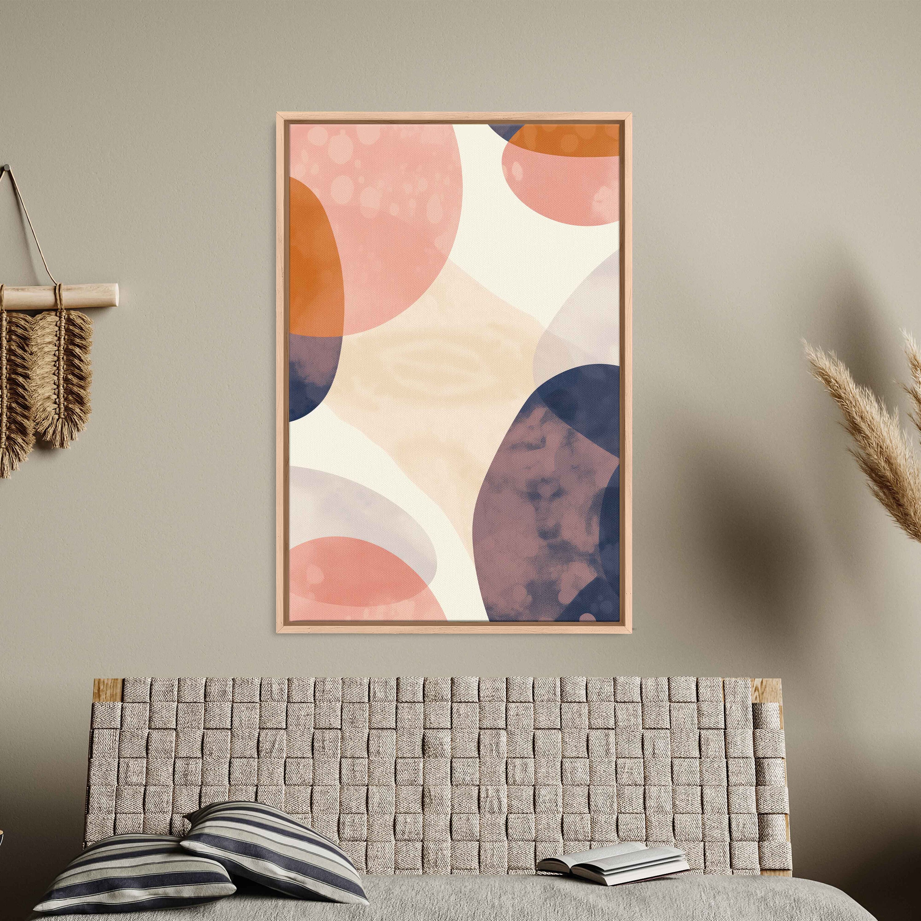 Minimalist Trendy Abstract Pastel Colors Wall Art Canvas Print ...