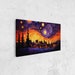 Starry Night Van Gogh Inspired Halloween Wall Art Canvas Print, Spooky ...