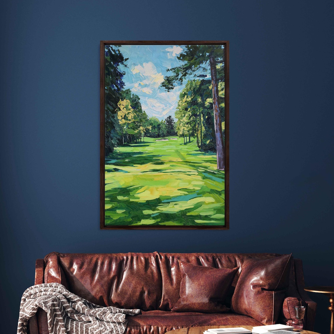 Merion Golf Course Oil Wall Art Canvas Print, Picturesque Fairways ...