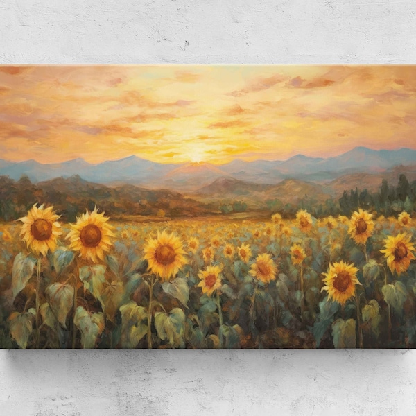 Sunflower Canvas - Etsy