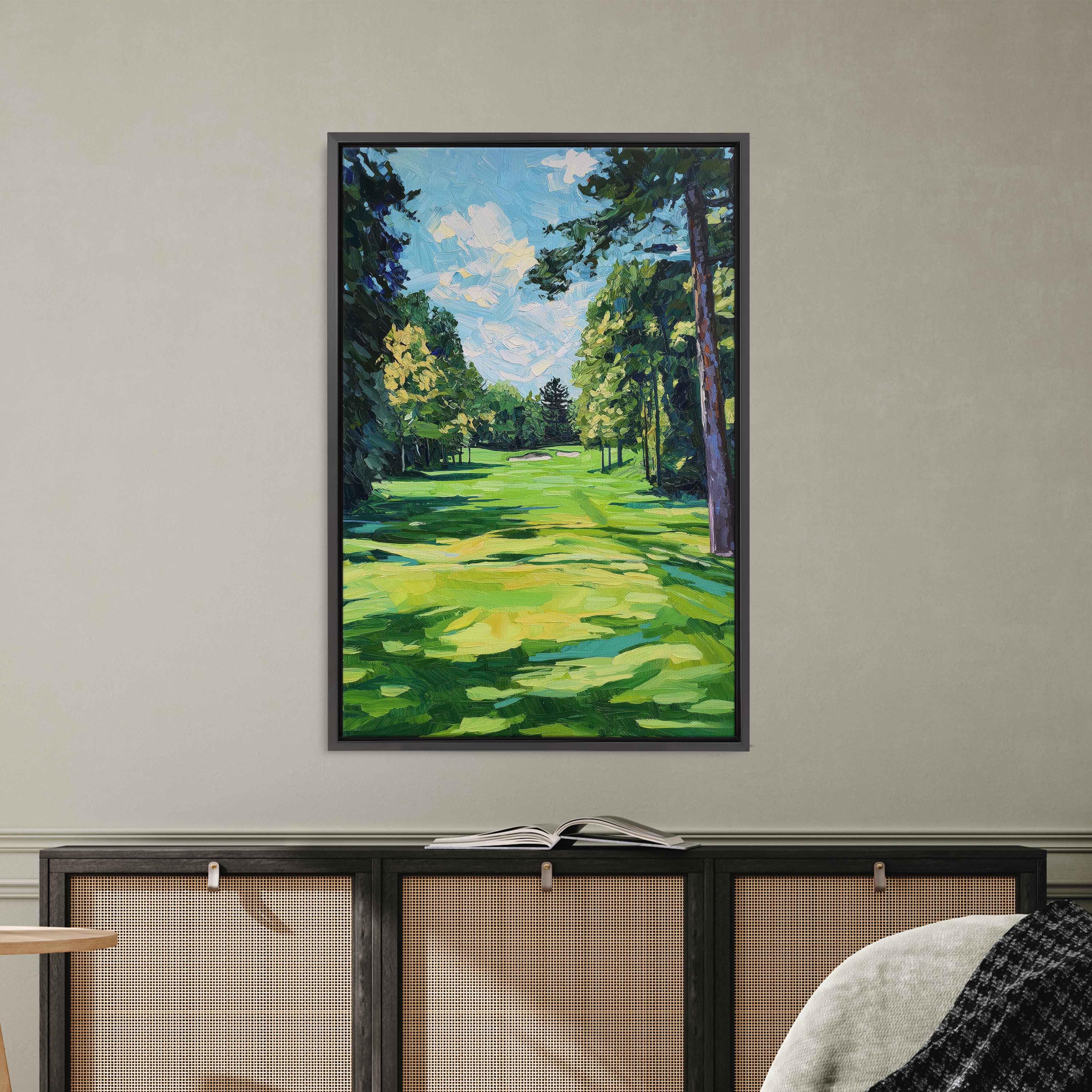 Merion Golf Course Oil Wall Art Canvas Print, Picturesque Fairways ...