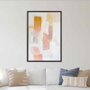 Soft Muted Pastel Color Brush Strokes Minimalist Abstract Wall Art ...