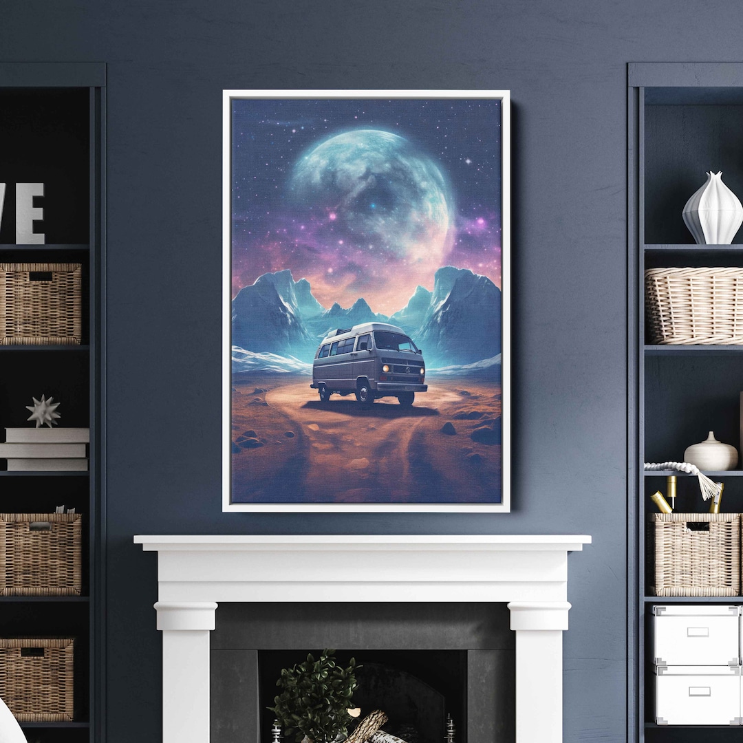 Van Life Celestial Space Art Wall Art Canvas Print, Space Traveler ...