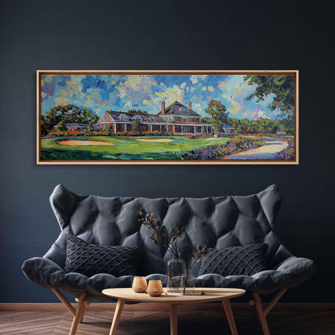 The Country Club Golf Course Clubhouse Acrylic Wall Art Canvas Print ...