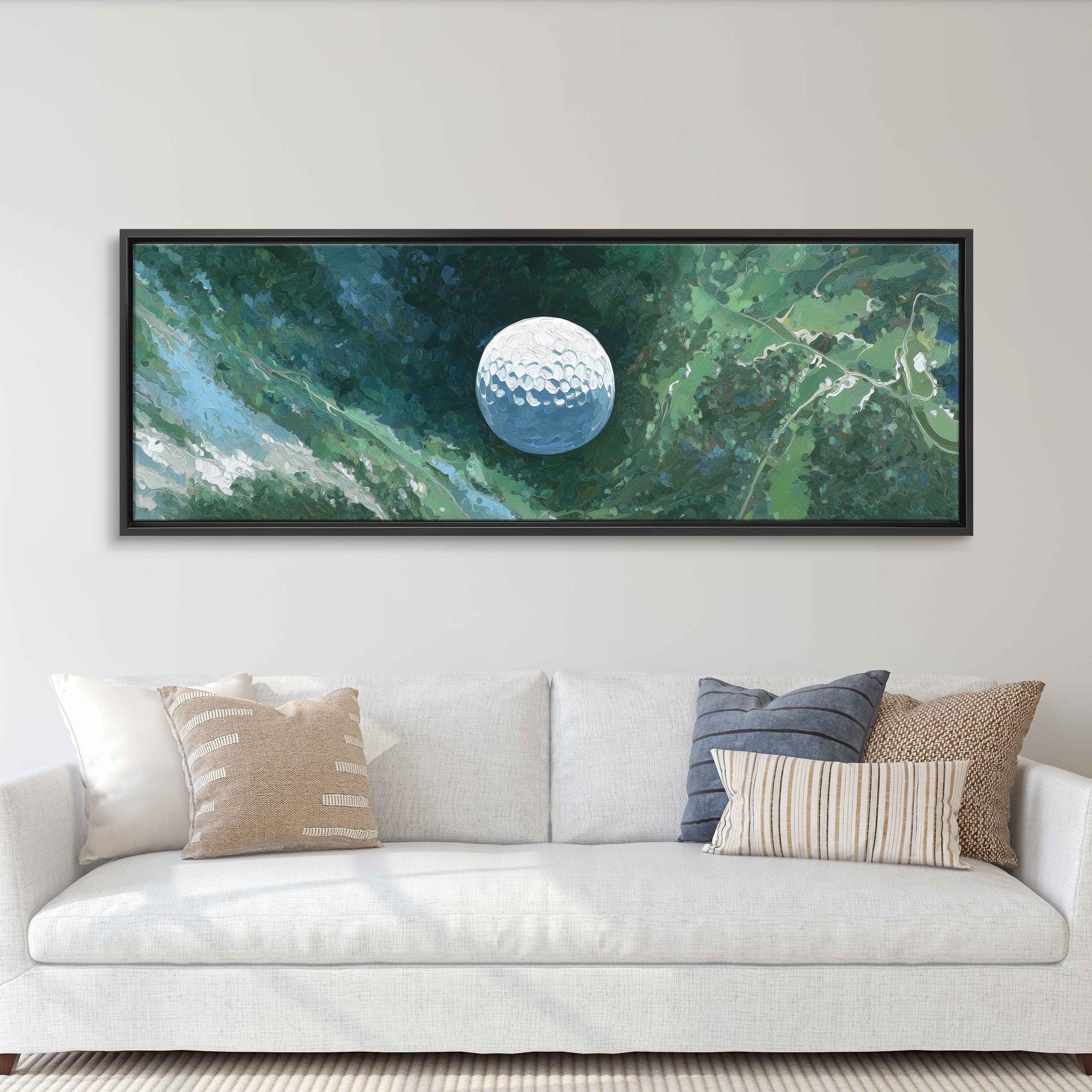 Aerial Perspective Golf Ball, Wall Art Canvas Print, Imaginative ...