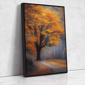 Giant Maple Tree With Fall Foliage Wall Art Canvas Print, Autumn Colors ...