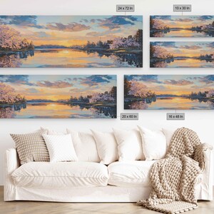 Breathtaking Spring Landscape, Wall Art Canvas Print, Fiery Sunset ...