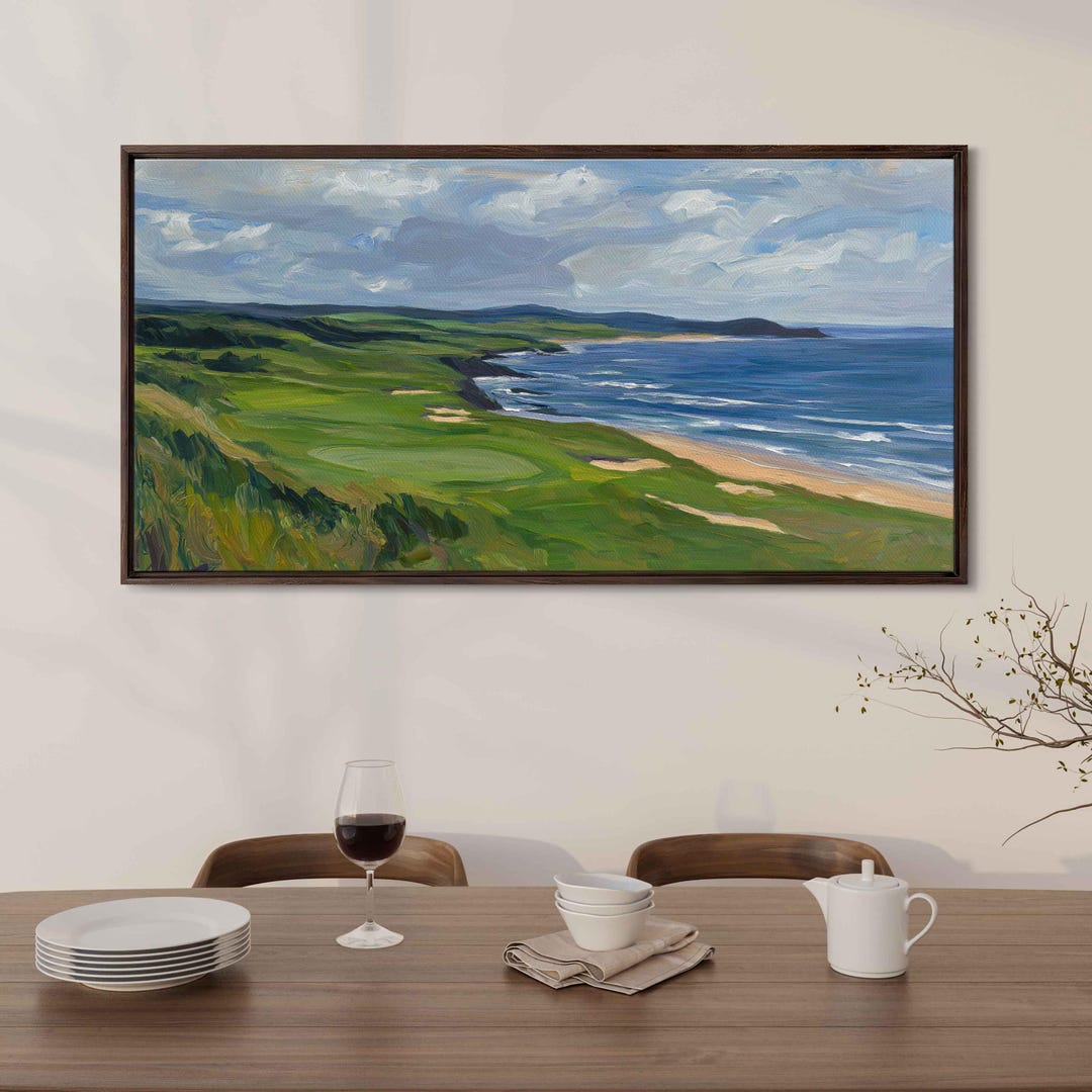 Cabot Links Golf Course Wall Art Canvas Print, Lush Fairways, Gift for ...