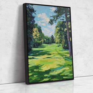 Merion Golf Course Oil Wall Art Canvas Print, Picturesque Fairways ...