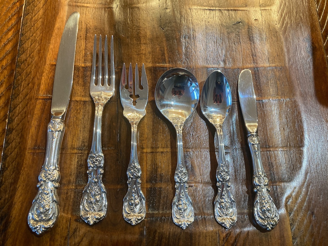 6 Pc Heavy MINT FRANCIS 1 1st Reed & Barton Sterling Silver Place Setting Silverware Flatware ...