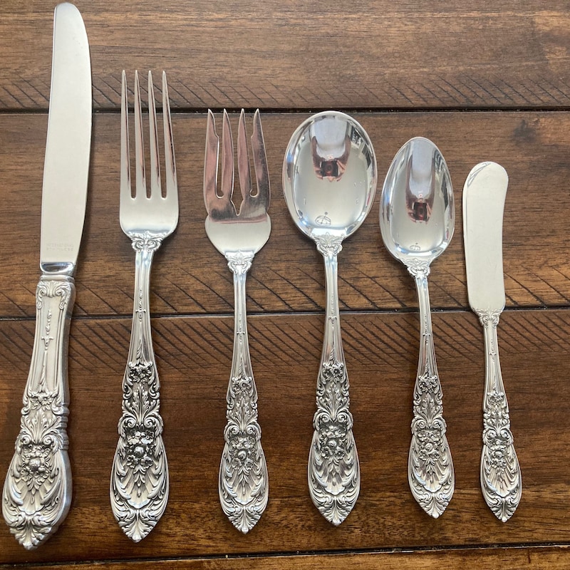 Solid Silver Silverware Set - Etsy