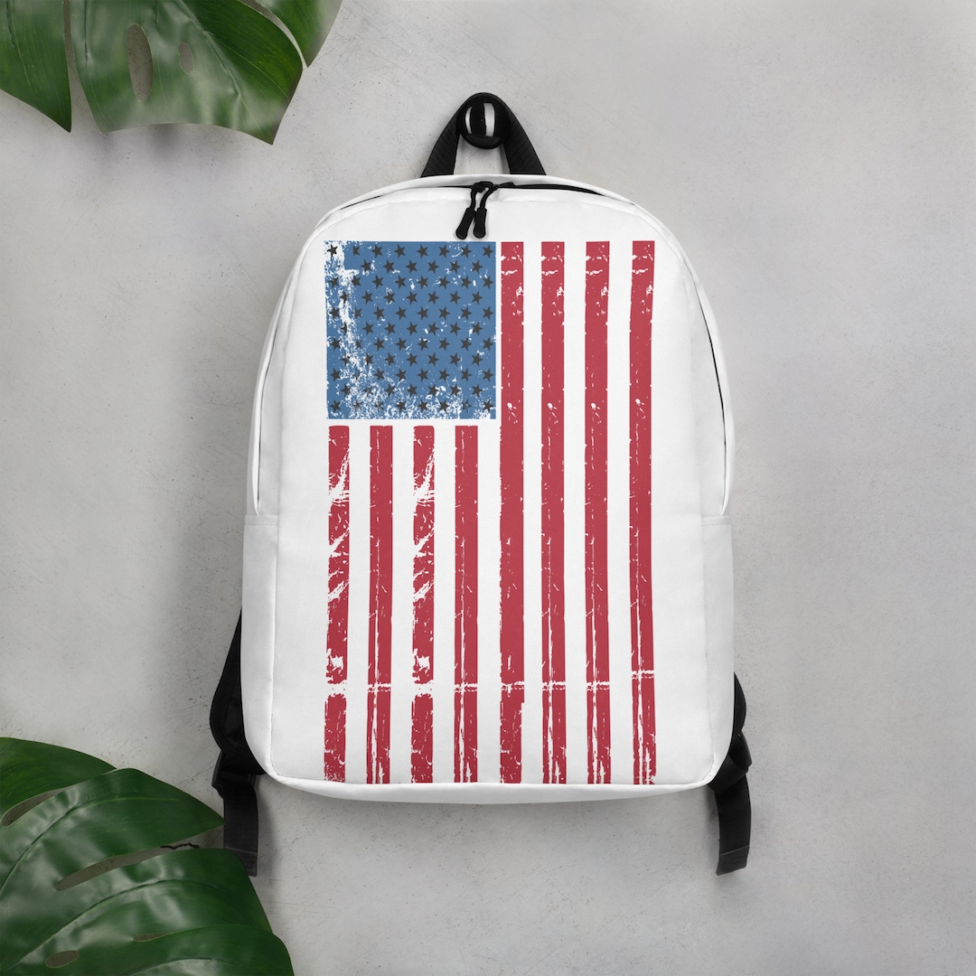 American Flag Minimalist Backpack - Etsy