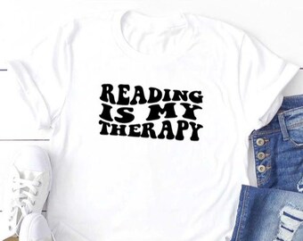 Reading is My Therapy SVG - Etsy