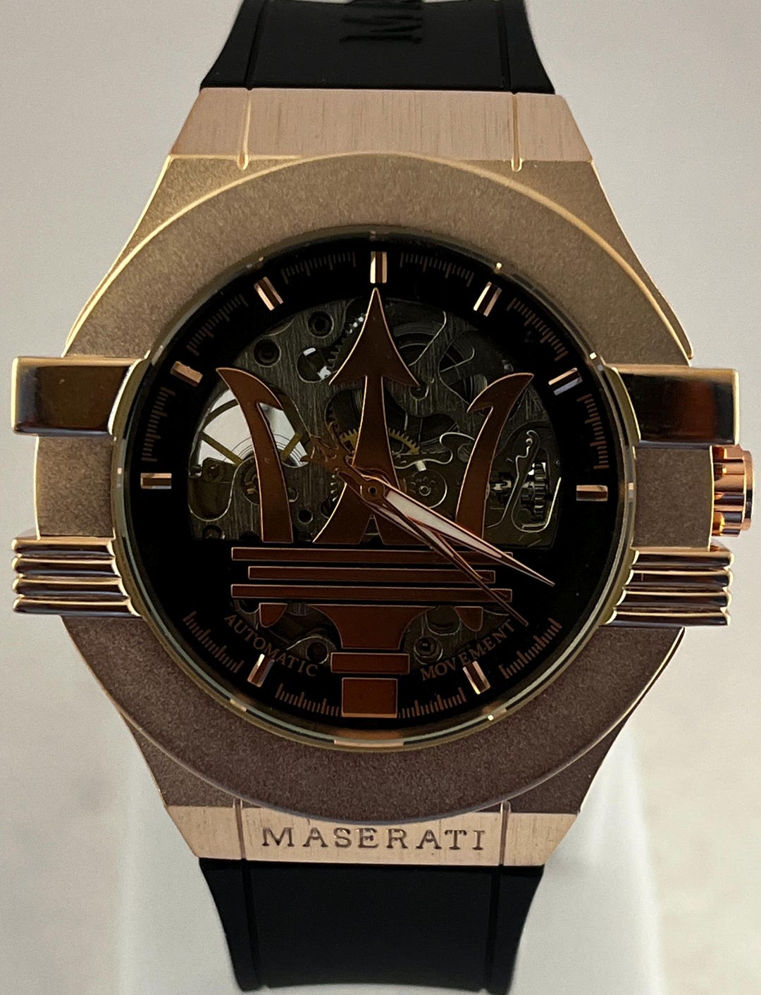 Vintage Maserati Automatic Black Dial Men's Wrist Watch Free Shipping ...