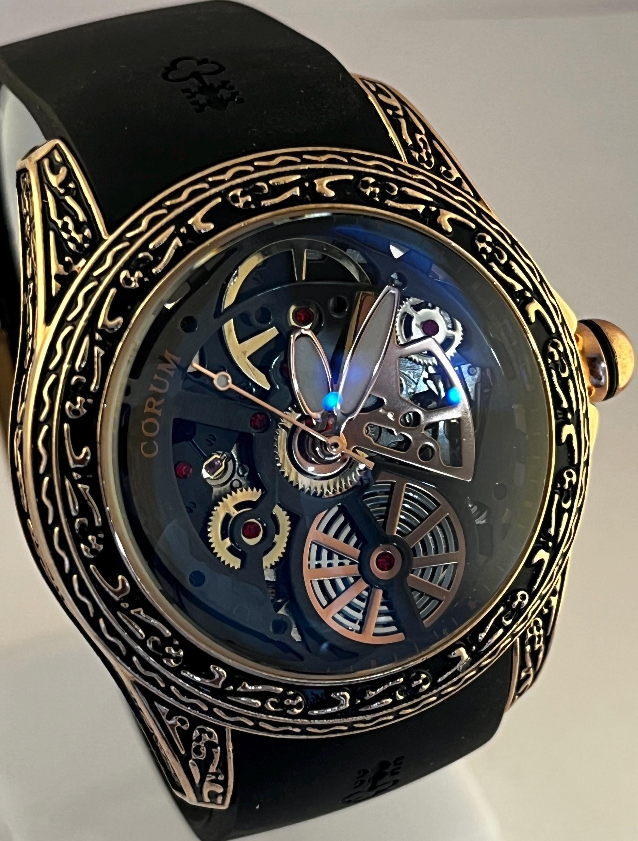 Vintage Corum Automatic Black Dial Analog Men's Wrist Watch Free ...