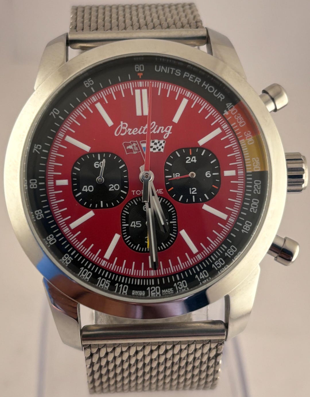 Men's Red Dial Chronograph Analog Wrist Watch - Etsy