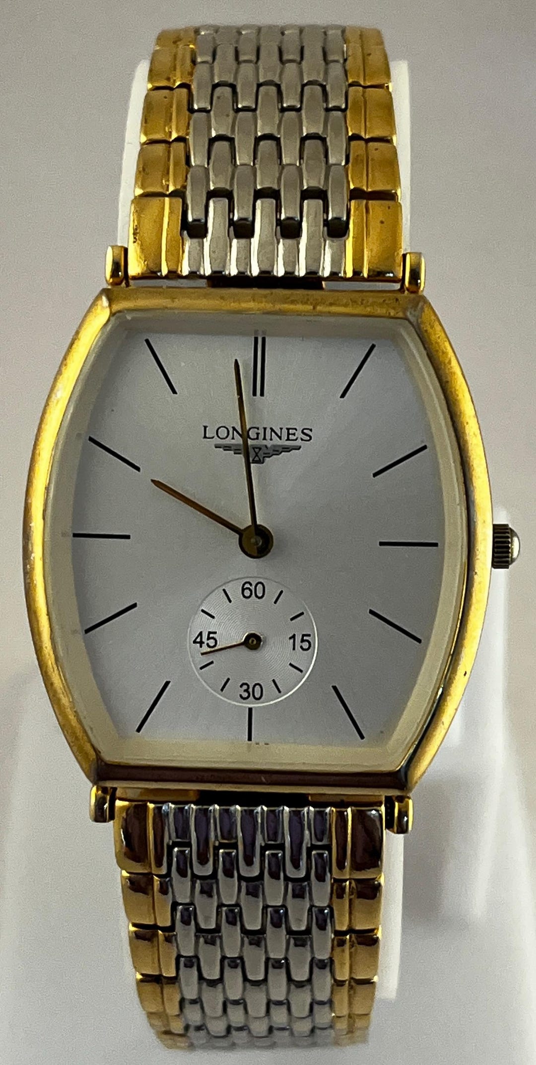 Vintage Longines Quartz White Dial Analog Men's Wrist Watch Free ...